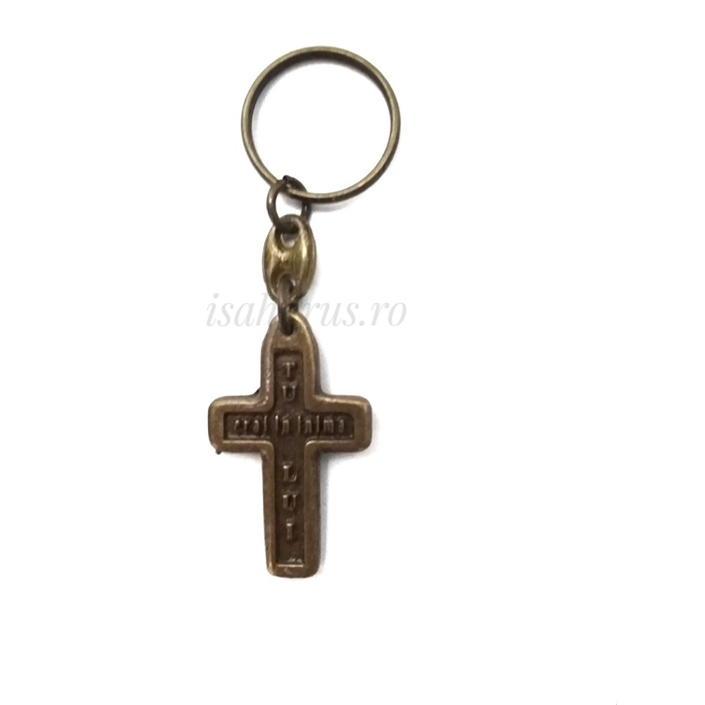 Breloc din metal: Cruce - isaharus.ro