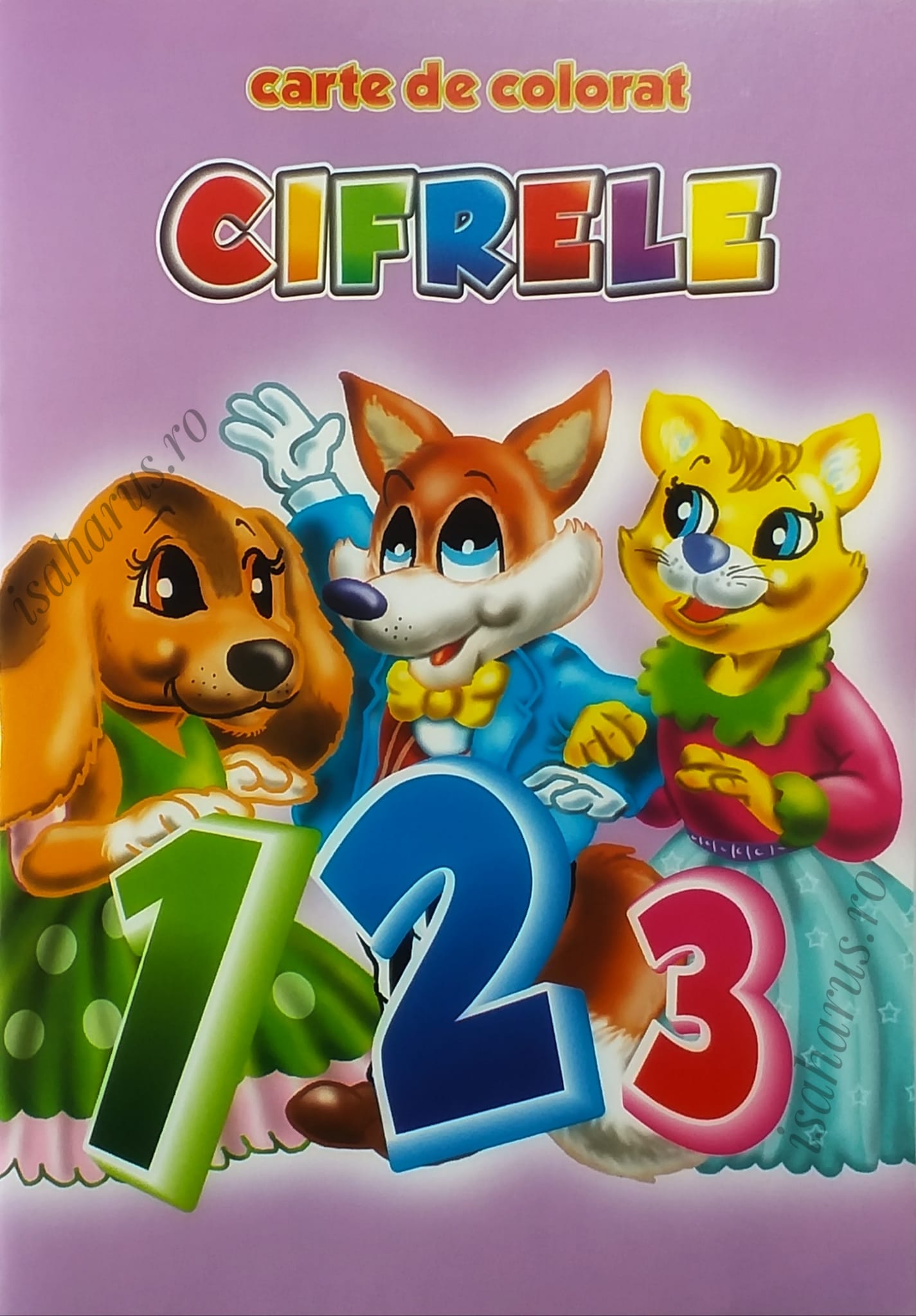 Carte de colorat cifrele